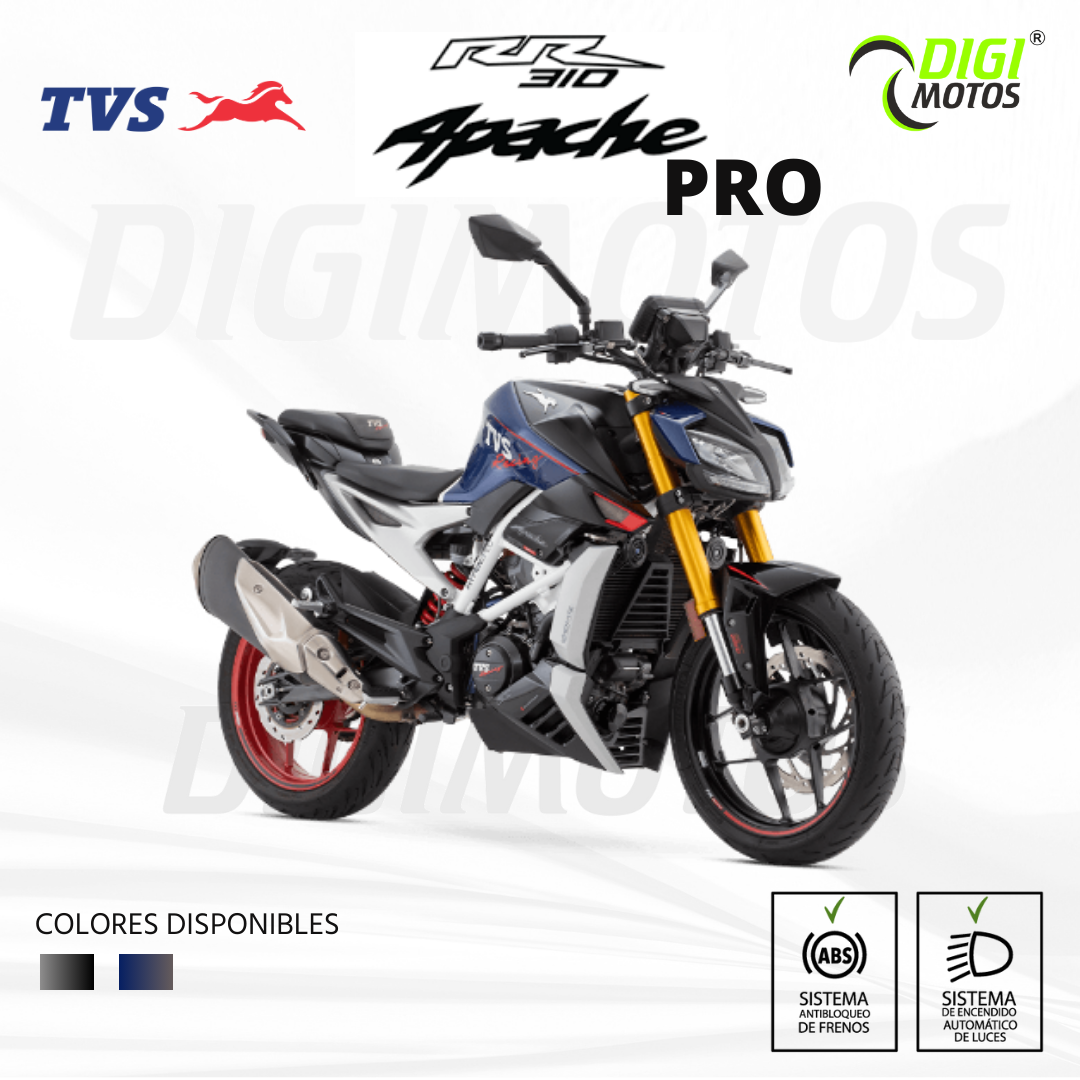 TVS APACHE RR 310 PRO | Moto deportiva de alto rendimiento- Digimotos